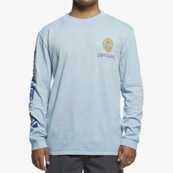 Zumiez | Shirts | Quicksilver Og Paradise Logo Blue Long Slevee | Poshmark